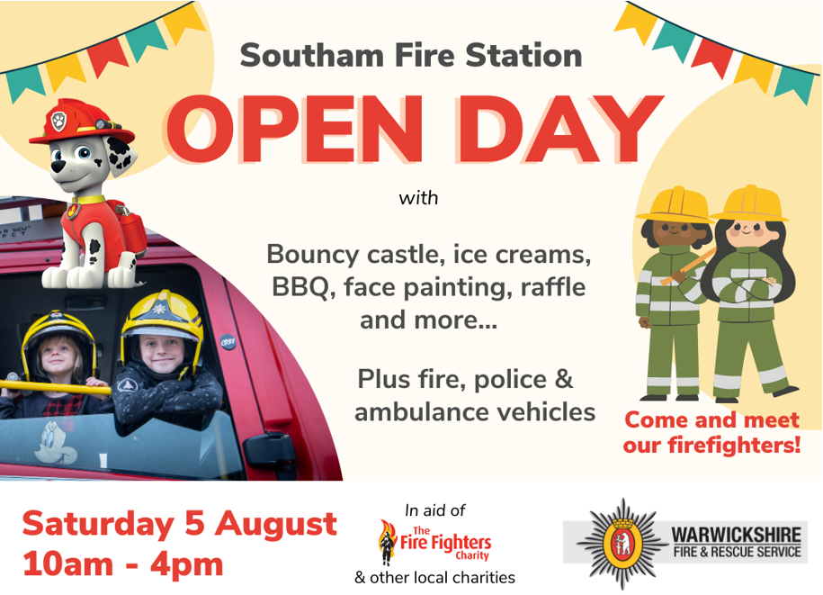Open day for all taking place at Southam Fire Station this summer - Warwickshire County Council